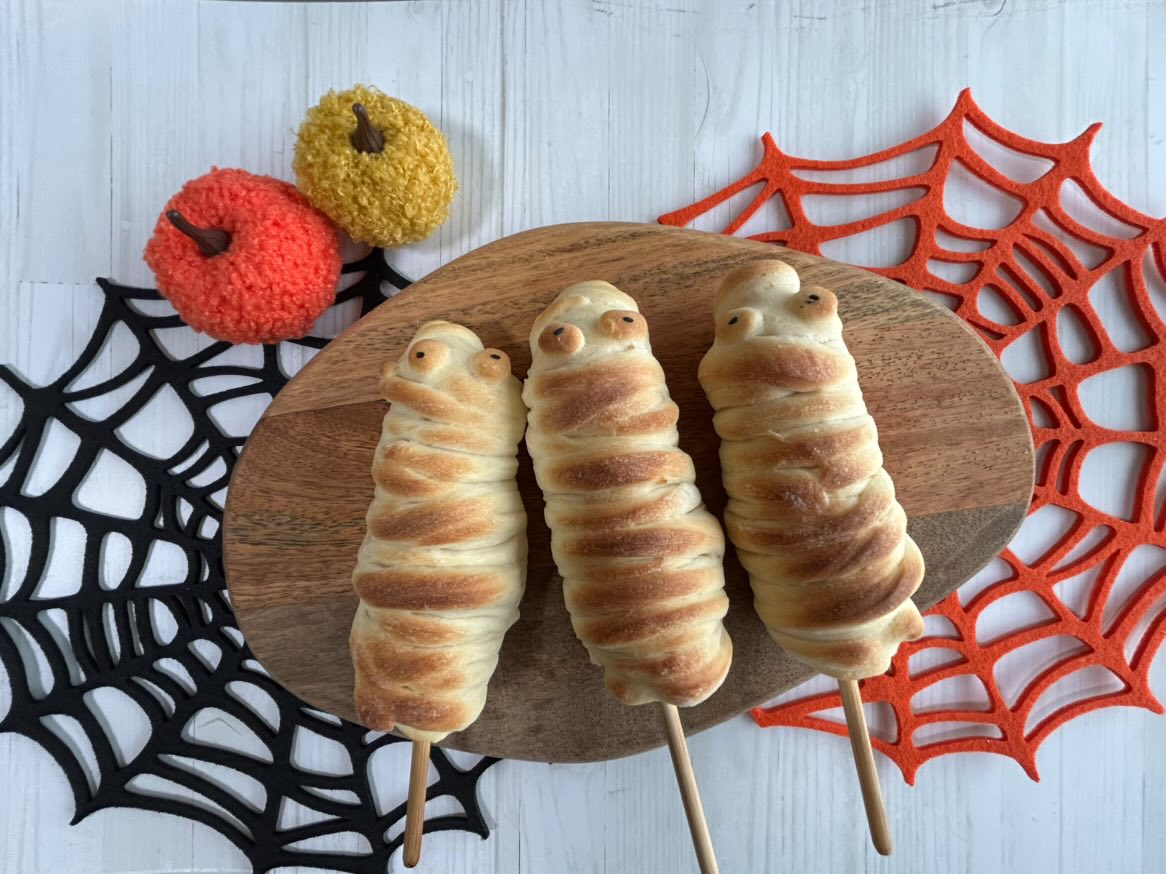 【かんたんパン教室maamii】おばけナン&ミイラのウィンナーパンをつくろう | 福島のレンタルスペース Rough Laugh（ラフラフ）須賀川店